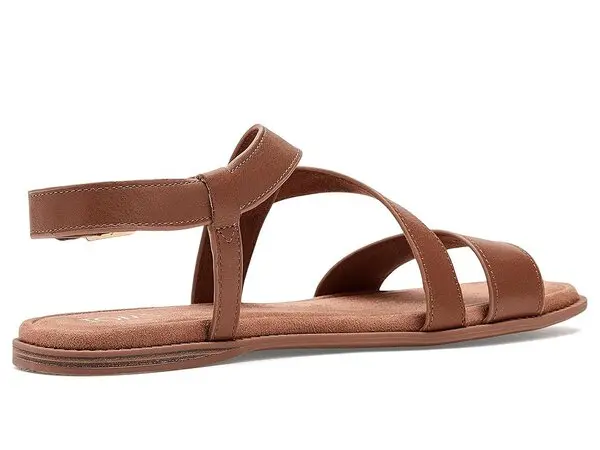 Toms Mar Leather Sandals With Adjustable Buckle - Brown