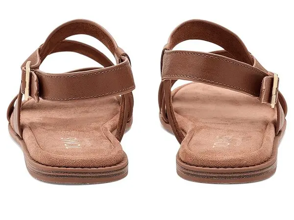Toms Mar Leather Sandals With Adjustable Buckle - Brown