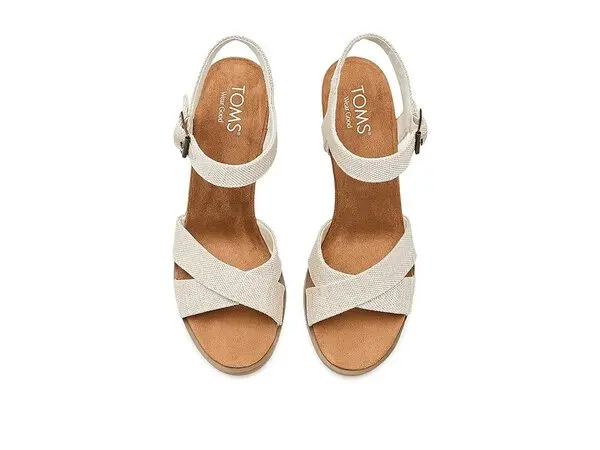 Toms Majorca Ankle Strap Block Heel Sandals - Gray