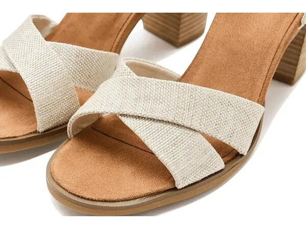 Toms Majorca Ankle Strap Block Heel Sandals - Gray