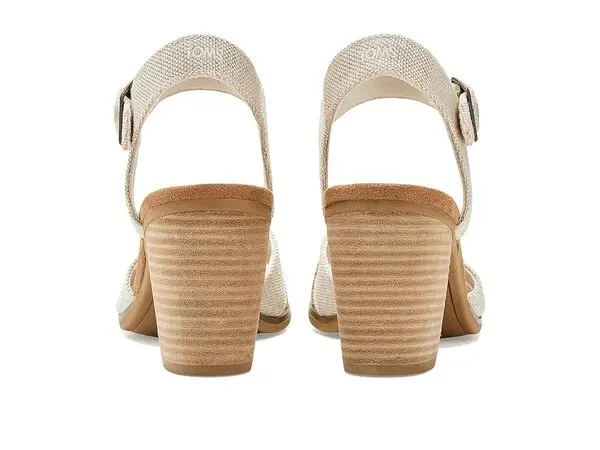 Toms Majorca Ankle Strap Block Heel Sandals - Gray