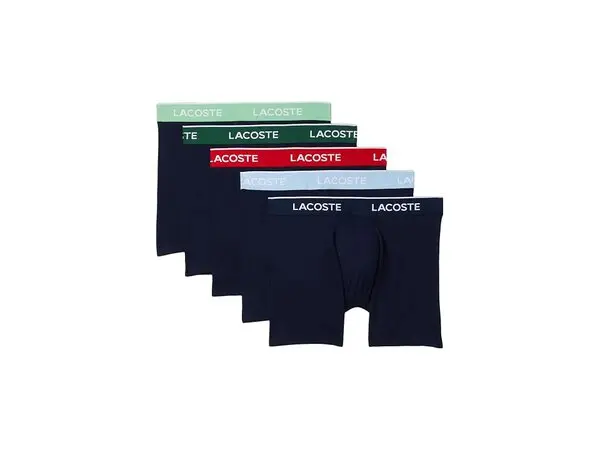 Lacoste 5-pack Cotton Boxer Briefs Underwear - Blue