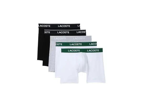 Lacoste 5-pack Cotton Boxer Briefs Underwear - Gray