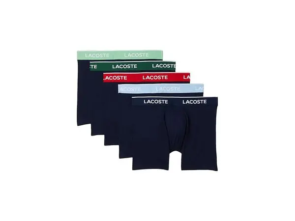 Lacoste 5-pack Cotton Boxer Briefs Underwear - Navy
