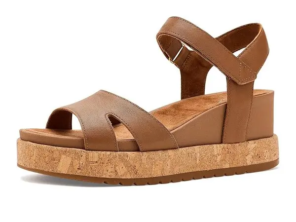 Toms Alana Wedge Sandals With Rope-wrapped Platform - Brown