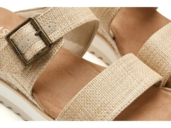 Toms Diana Mule Buckle Wedge Sandal - Gray