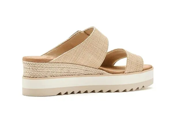 Toms Diana Mule Buckle Wedge Sandal - Gray