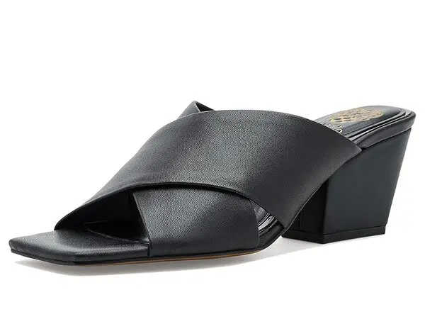 Vince Camuto Kespa Cross Band Mule Sandals - Black