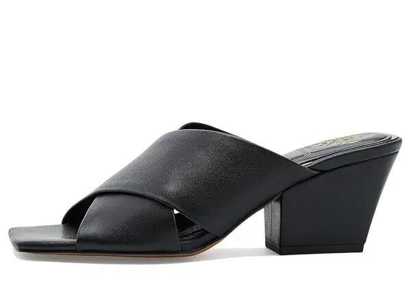 Vince Camuto Kespa Cross Band Mule Sandals - Black