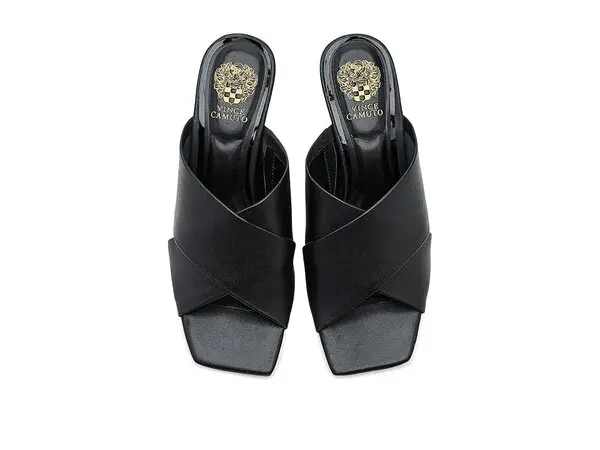 Vince Camuto Kespa Cross Band Mule Sandals - Black