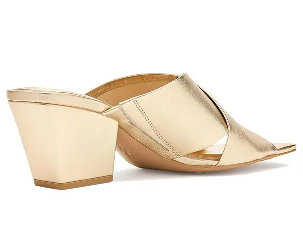Vince Camuto Kespa Cross Band Mule Sandals - Gold