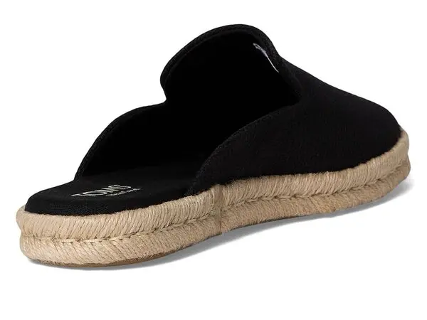 Toms Santiago Suede Mule Flats - Black