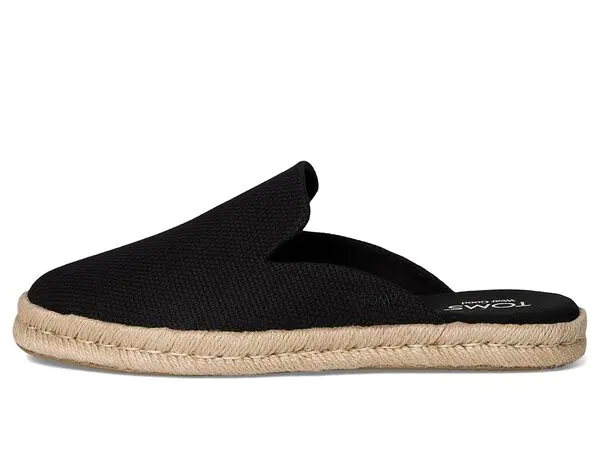 Toms Santiago Suede Mule Flats - Black