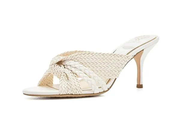 Vince Camuto Pheya Knotted High Heel Mule Sandals - Beige
