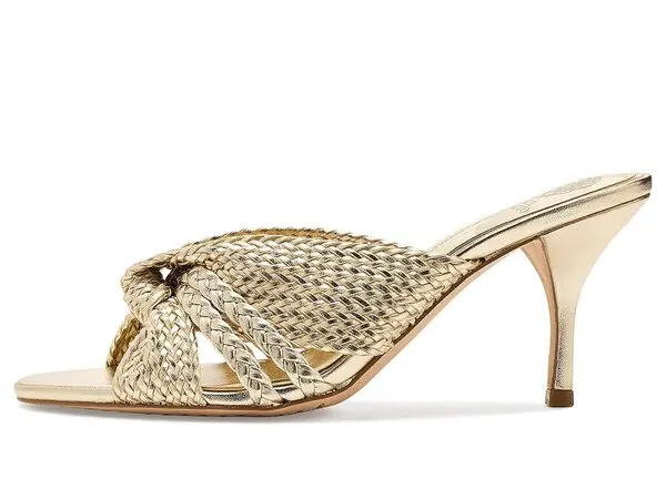 Vince Camuto Pheya Knotted Stiletto Heel Mules - Gold