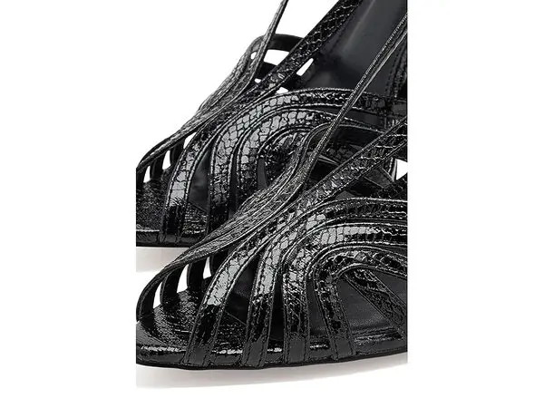 Vince Camuto Hannie Caged Toe Slingback Stiletto Sandals - Black