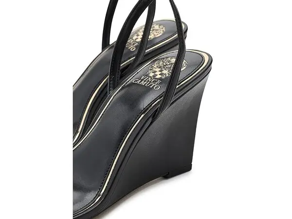 Vince Camuto Ambee Ankle Strap Wedge Sandals - Black