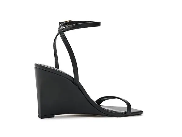 Vince Camuto Ambee Ankle Strap Wedge Sandals - Black