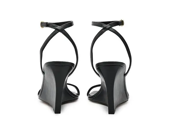 Vince Camuto Ambee Ankle Strap Wedge Sandals - Black