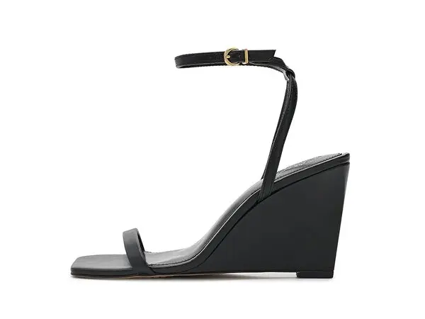 Vince Camuto Ambee Ankle Strap Wedge Sandals - Black