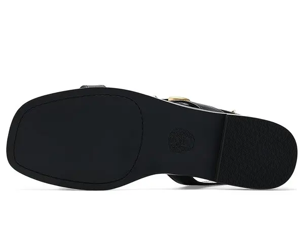 Vince Camuto Neiko Double Buckle Strappy Flat Sandals - Black