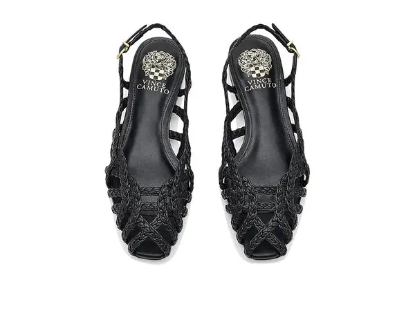 Vince Camuto Stiorra Braided Flat Sandals - Black
