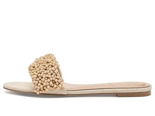 Vince Camuto Balea Embellished Beaded Band Flat Sandals - Gray