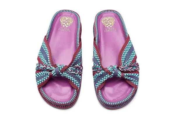 Vince Camuto Gryfynn Knotted Woven Slide Sandals - Multi
