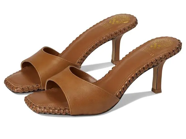 Vince Camuto Emmla Stitched Mule Sandals - Brown