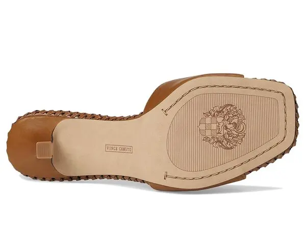 Vince Camuto Emmla Stitched Mule Sandals - Brown