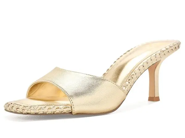 Vince Camuto Emmla Stitched Mule Sandals - Gold