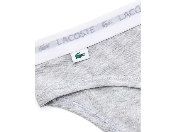 Lacoste 3-pack Stretch Cotton Briefs Underwear Noir/blanc/gris Chine - Multi