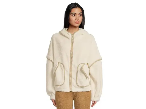 UGG Mariella Fluff Zip Hoodie Sweatshirt - Cream