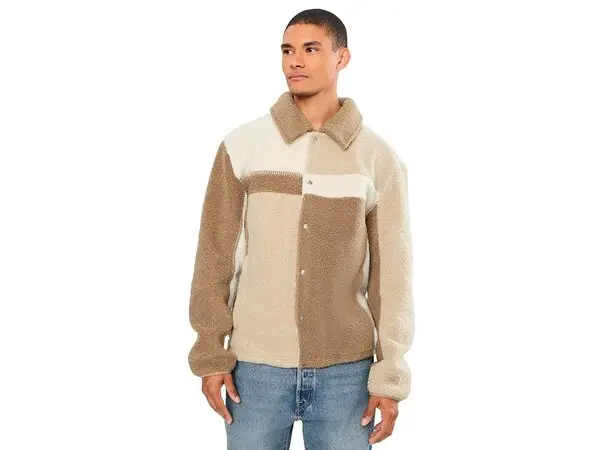 UGG Lachlan Color-blocked Fleece Jacket - Sand
