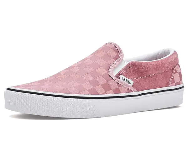 VANS Checkerboard Classic Slip-on Athletic Shoes - Pink