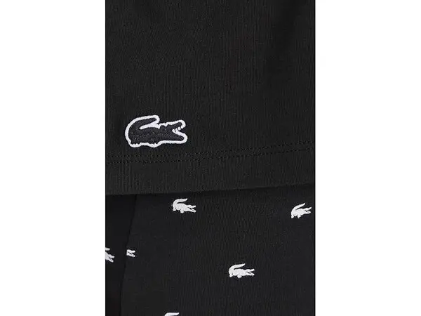 Lacoste Pyjama Set With Embroidered Crocodile Detail