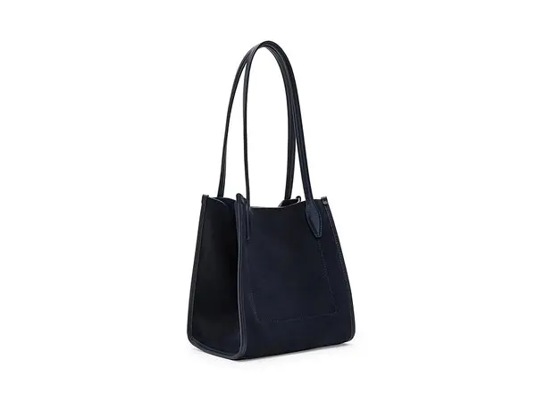 Madewell The Lexington Small Tote In Suede - Multi