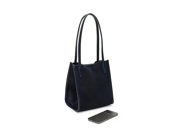 Madewell The Lexington Small Tote In Suede - Multi