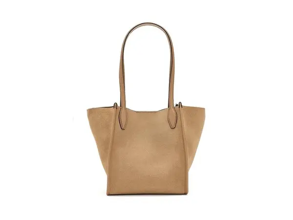 Madewell The Lexington Small Tote In Suede - Walnut Shell