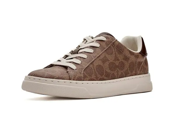 COACH High Line Signature Coated Canvas Sneaker Shoes - Brown