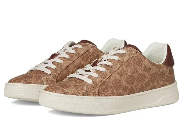 COACH High Line Leather Lace-up Sneakers - Brown