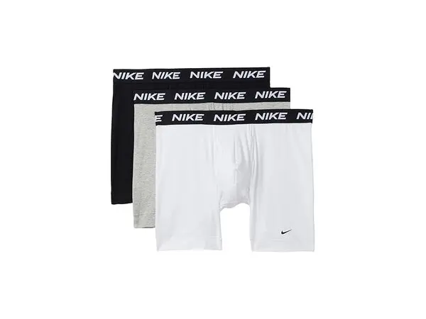 Nike All Day Cotton Stretch With Fly Boxer Brief 3-pack Underwear Obsidian/game Royal - White