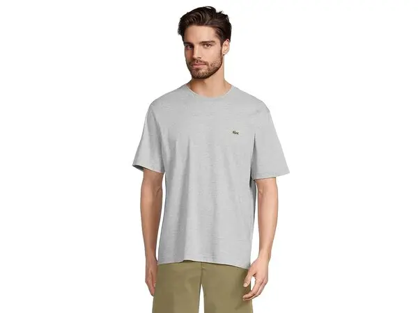 Lacoste Cotton T-shirt T Shirt Silver Chine