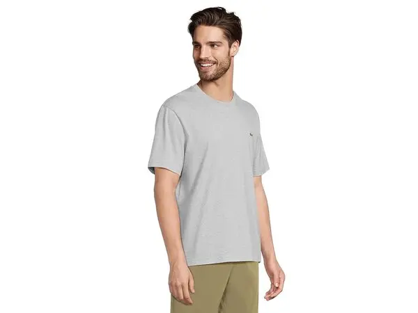 Lacoste Cotton T-shirt T Shirt Silver Chine