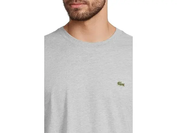 Lacoste Cotton T-shirt T Shirt Silver Chine