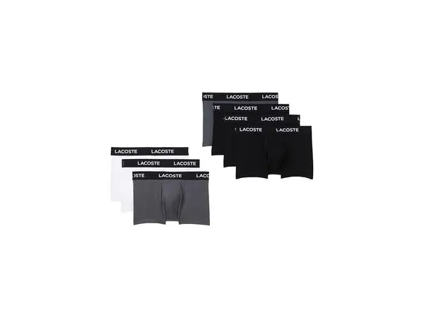 Lacoste 7-pack Logo Waist Trunks Underwear - Black/white/grey