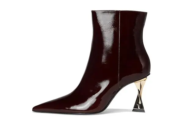 Schutz Elisha Pointed Toe Stiletto Ankle Boots - Brown