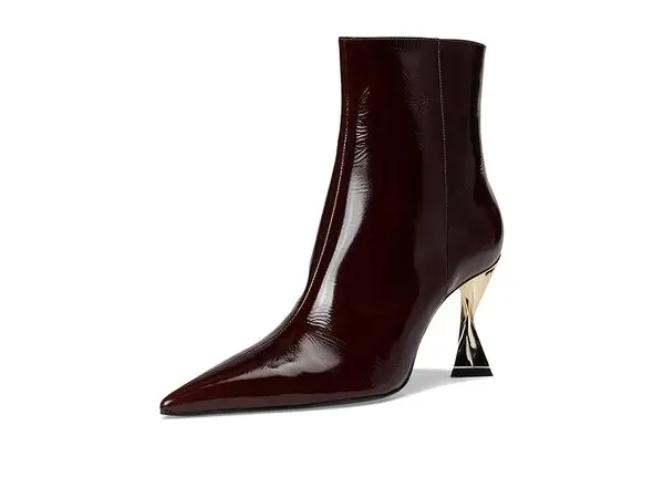 Schutz Elisha Pointed Toe Stiletto Ankle Boots - Brown