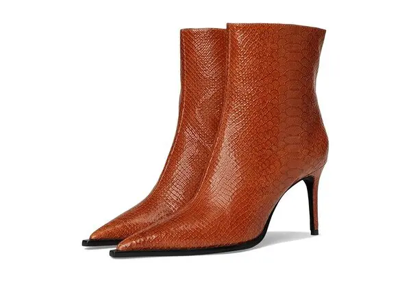 Schutz Mary Snakeskin Stiletto Ankle Boots