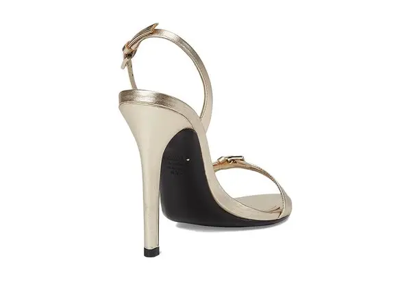 Schutz Aurora Slingback Stiletto Sandals In Metallic